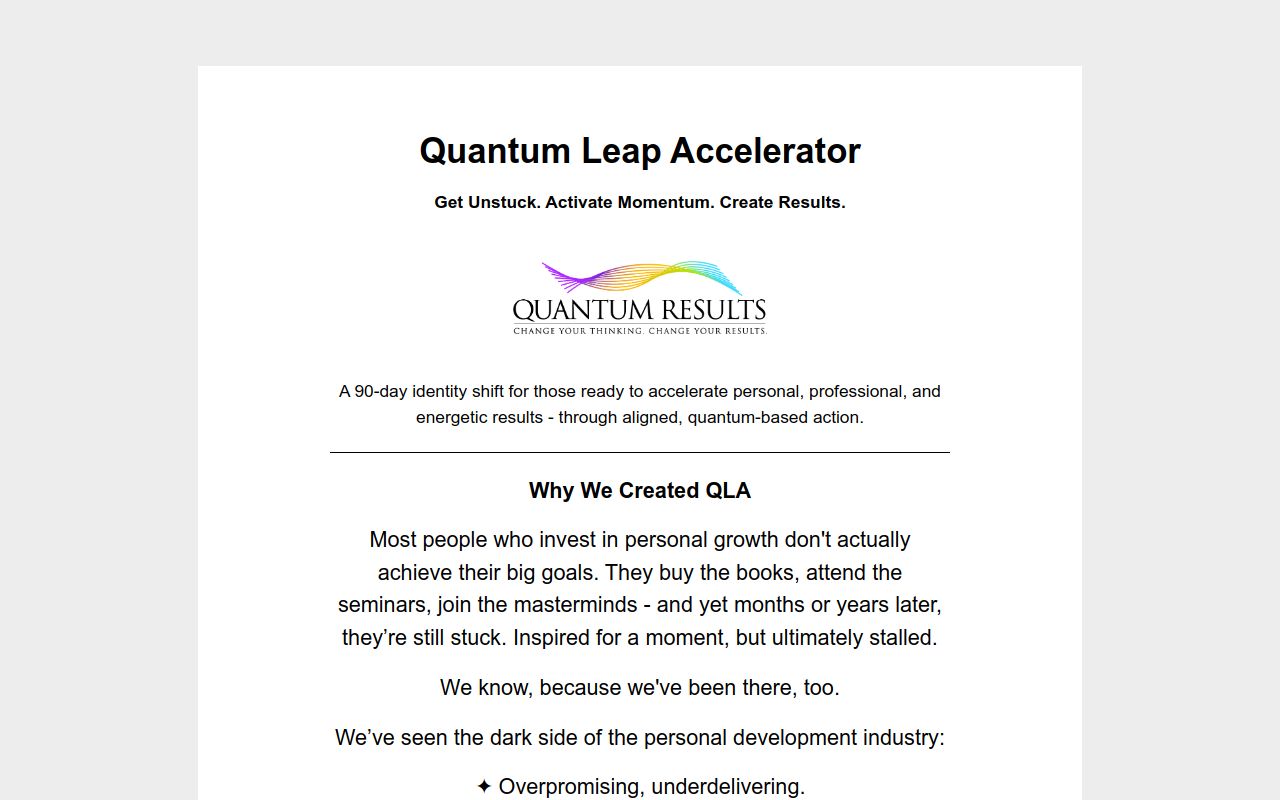 Quantum Leap Accelerator